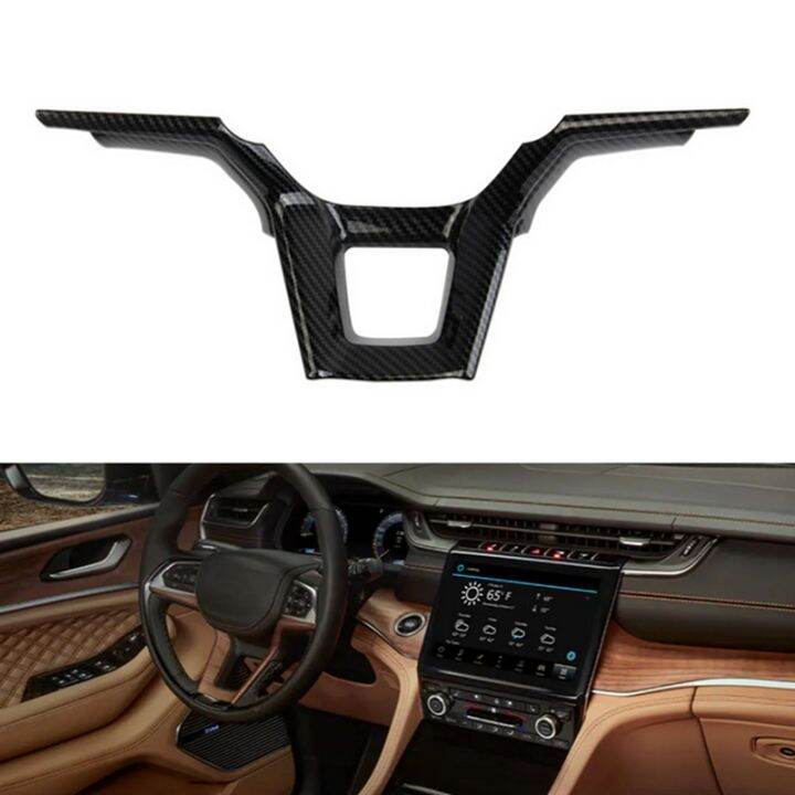 Car Carbon Fiber Steering Wheel Panel Cover Trim Decoration Frame ...