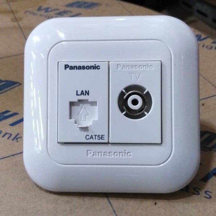 Socket lan CAT5E + antena TV- panasonic wide series | Lazada Indonesia