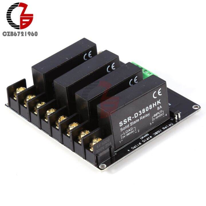 {TAI YONG} 380V 8A 4 Channel SSR Solid State Relay H-L Trigger for ...