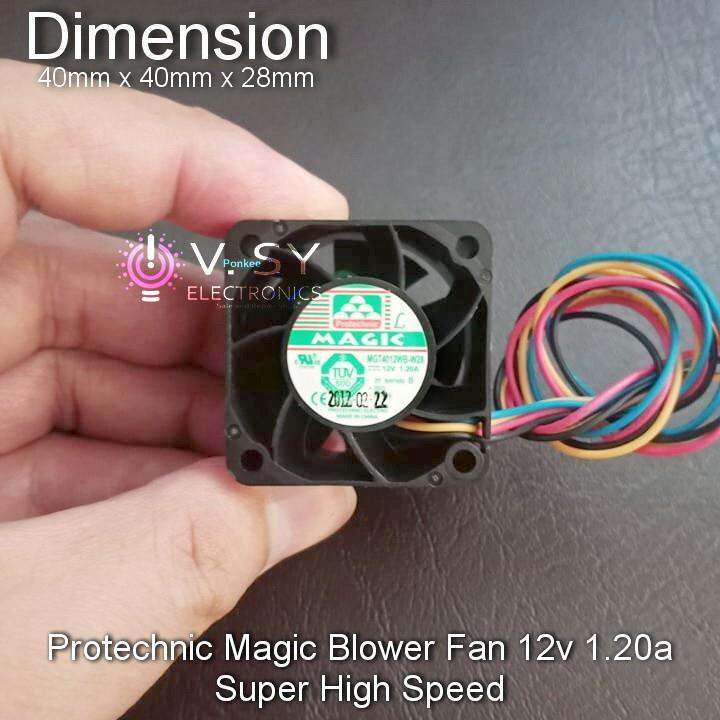 Protechnic Magic Mini DC Fan 12v 1.20a Brushless Blower Fan Cooling ...