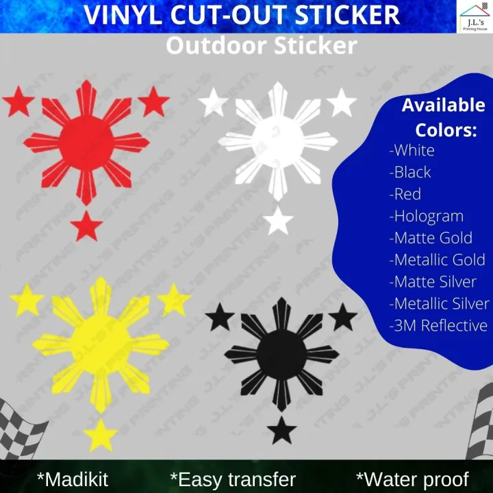 3 Stars and a Sun Water Proof Vinyl Cut-out Sticker | Lazada PH