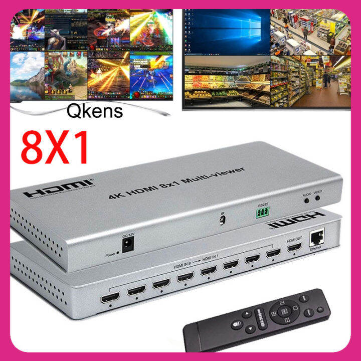 4k 8x1 HDMI Multiviewer 1080p 4x1 Quad Screen Real Time Multi Viewer ...