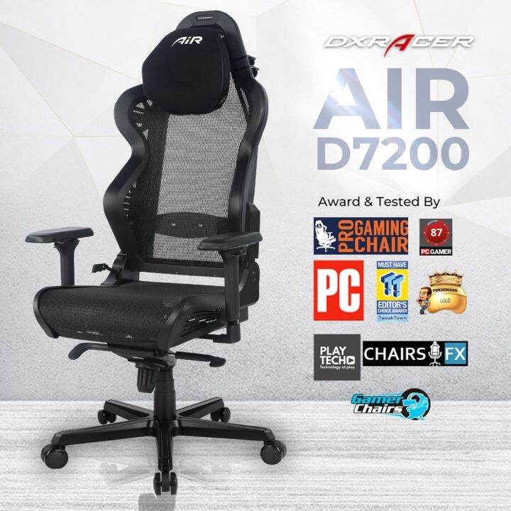 Gaming chair DXRACER AIR SERIES MESH ERGONOMIC GAMING CHAIR- FULL BLACK ...