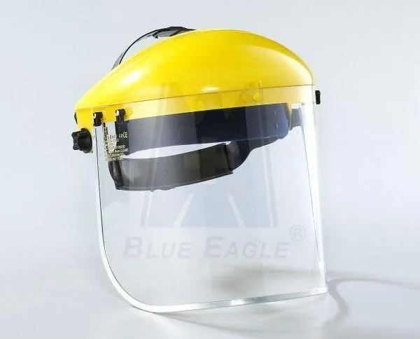 Blue Eagle B1 Yellow Browguard Visor + FC45 Clear Polycarbonate Face ...