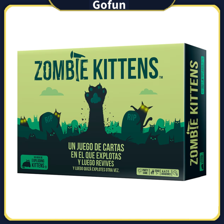 Zombie Kittens Card Board Game English Edition Play with Exploding ...