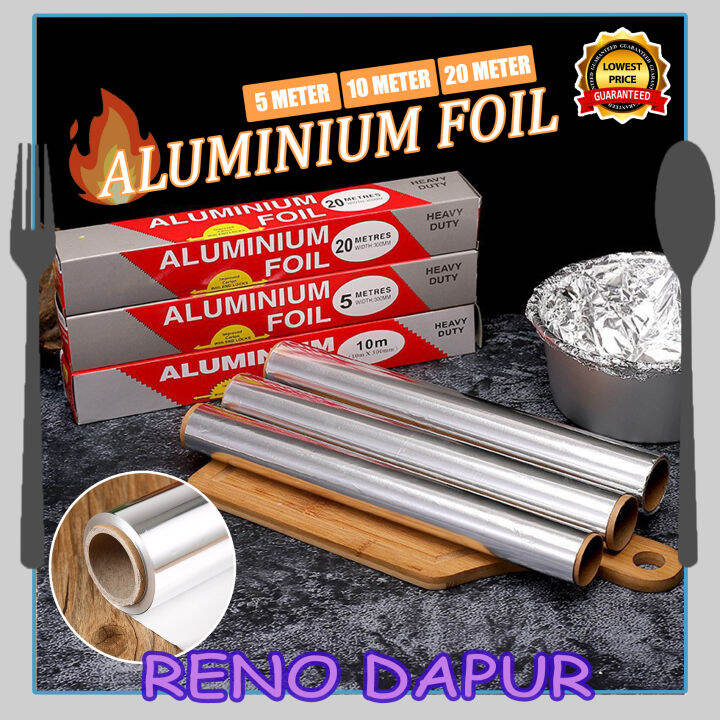 Heavy Duty Aluminum Foil Roll BBQ Baking Aluminum Foil Food Wrap ...