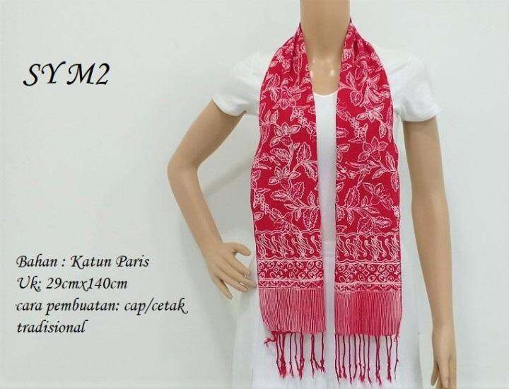 pitakita Syal Batik Scarft Batik Motif Etnik Tradisional Merah | Lazada ...