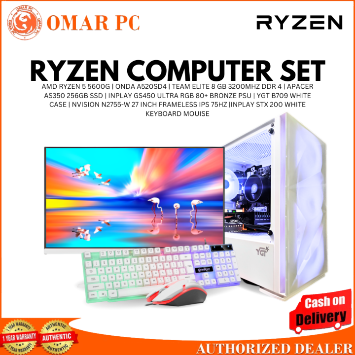 GAMING DESKTOP PACKAGE Ryzen 5 5600G | ONDA A520SD4 | NVISION 27" 75hz ...