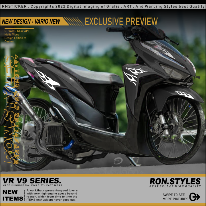 V9 CUTTING STICKER STRIPING VARIO NEW 125-150 2019-2021 STRIPING ...