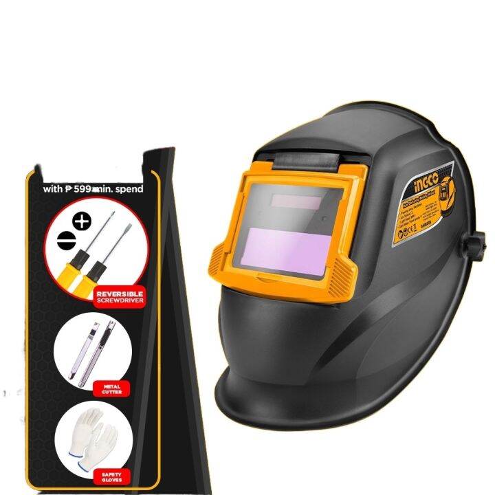 INGCO by Winland Solar Auto Darkening Welding Helmet Mask Goggles ...