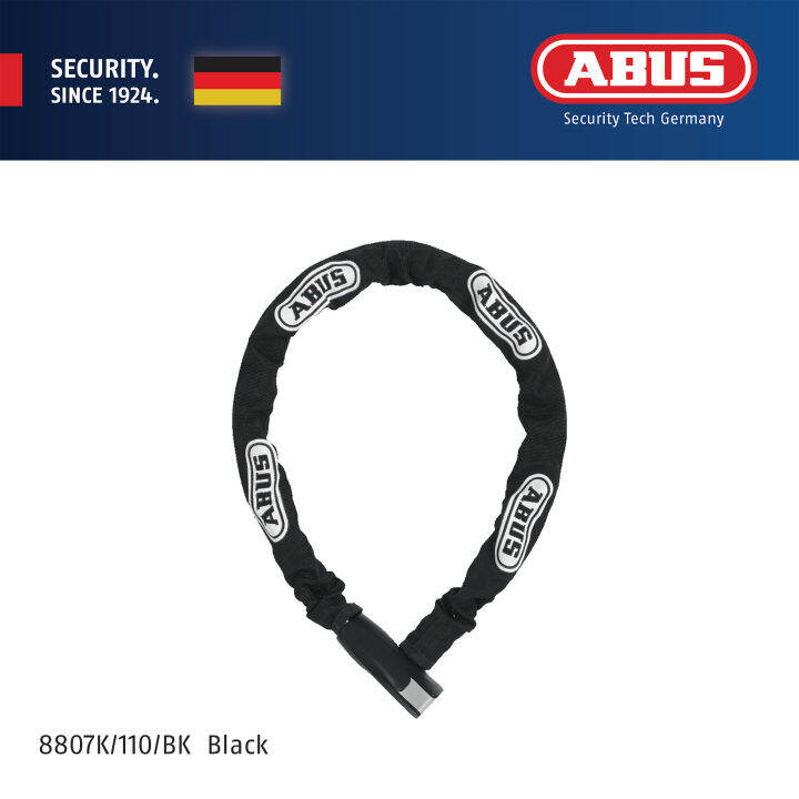 Abus 8807K/85/BK, 8807K/110/BK Bicycle & Motorbike Steel-O-Chain Lock ...