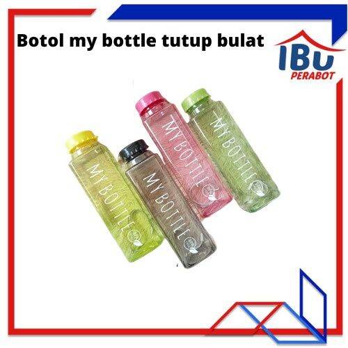 BOTOL MY BOTLE KOTAK TUTUP BULAT / botol minum viral unik | Lazada ...