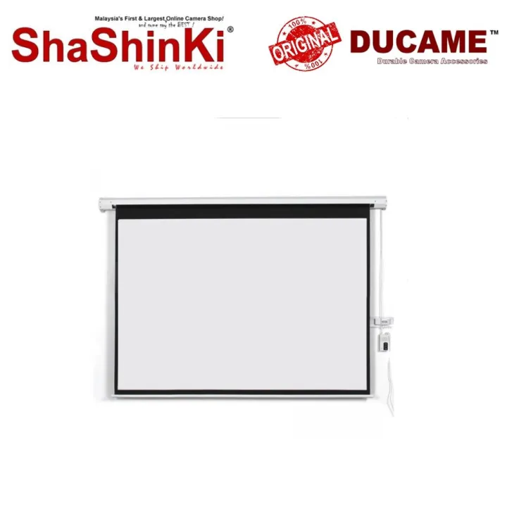 Ducame Meki 96" x 96" ( 8x8 ) Motorized Projector Screen With Remote ...