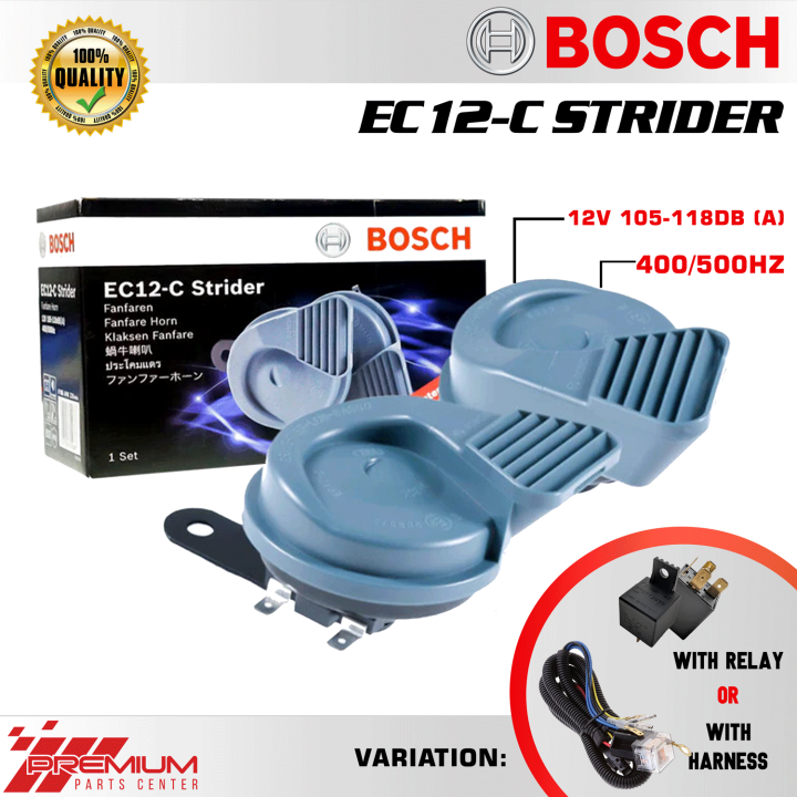 BOSCH HORN EC12-C STRIDER High and Low Fanfare Horn 1 SET - 12 Volts , 400Hz / 500Hz | Lazada PH