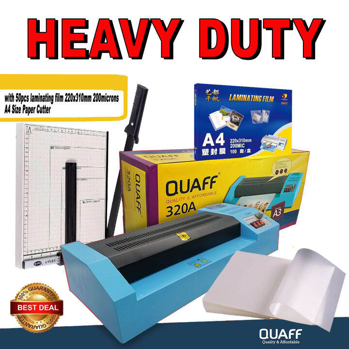 Quaff Laminator Machine Package Set with 50pcs Laminating Film ...