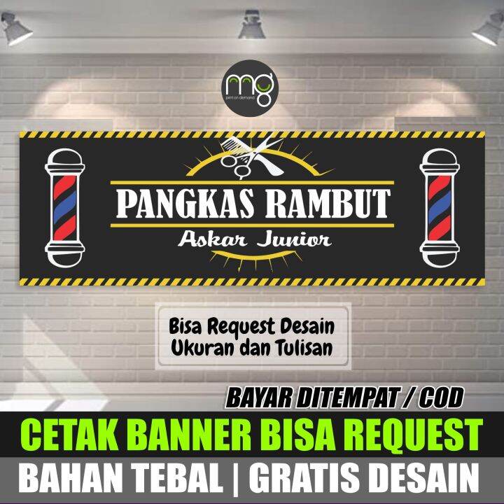 Spanduk Pangkas Rambut dengan Desain Unik - Dapat Request Sesuai ...