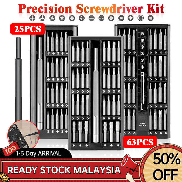 63 in 1 Precision Screwdriver Set Gadget Screw Driver Set Dismountable ...