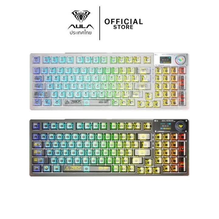 AULA F98Pro Gasket Mechanical Keyboard คีย์ไทย รับประกัน 2 ปี | Lazada ...