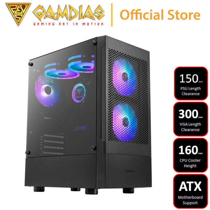 Gamdias TALOS E3 MESH Perforated RGB Mid-tower PC Case ATX Mesh Front ...