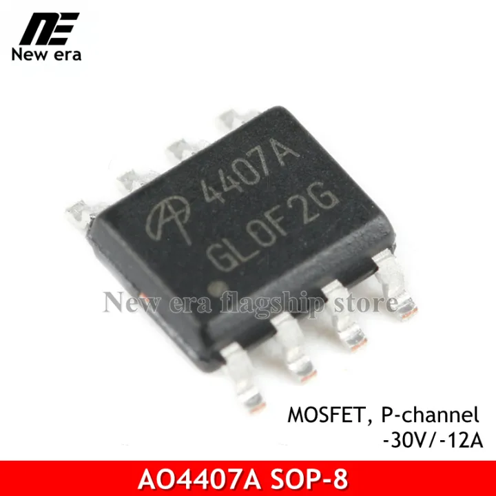 10ชิ้นเดิมAO4407A SOP-8 4407A A04407A AO4407 SOP8 -30V/-12A MOSFET P ...