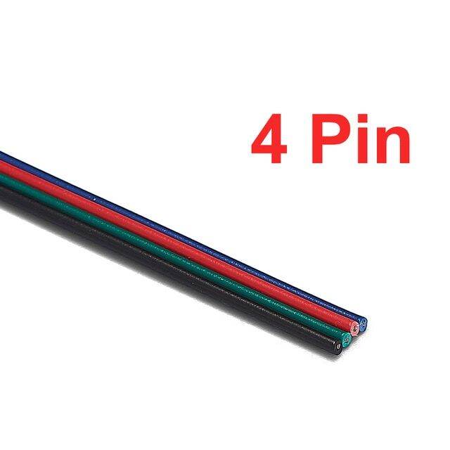 สายสายต่อเปลือย Led 2/3/4/5/6ขาสายไฟฟ้า22 Awg 5/10/20/30/50/100M สำหรับ ...