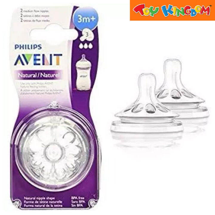 Philips Avent 2.0 Natural Medium Flow Teats 3 months and up 2 Packs ...