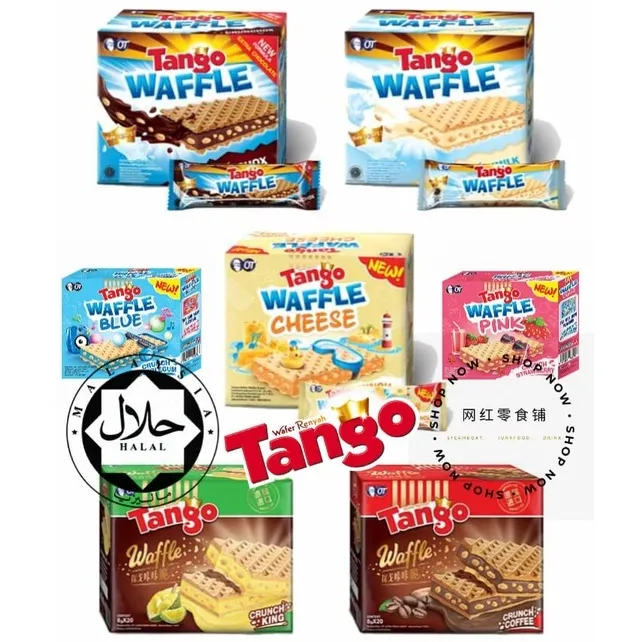 Indonesia Halal Tango Waffle Cheese /Milk /Chocolate Crunch Cheez 160g ...