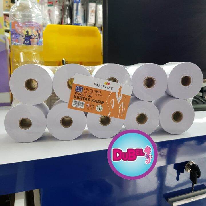 Kertas Kasir / Register Roll / Tellstruk Paperline 58x65mm 1 rangkap ...