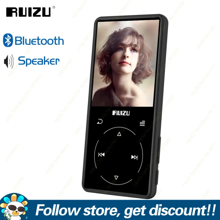 RUIZU D16 Bluetooth MP3 Player With Built-in Speaker Portable Audio ...