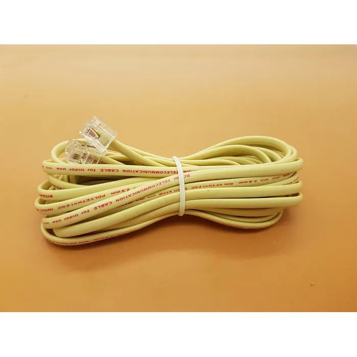 insOnelus-cable 10 Meters Telephone LINE + Jack RJ 11 - Beige | Lazada PH