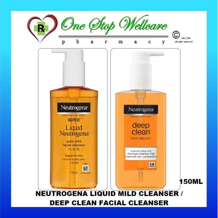 LIQUID NEUTROGENA PURE MILD FACIAL CLEANSER / DEEP CLEAN FACIAL ...