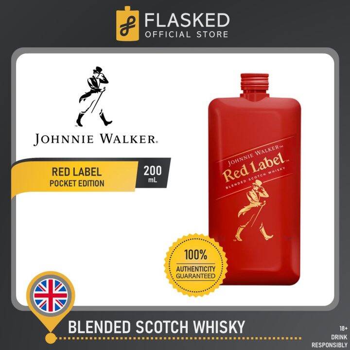 flash sales Johnnie Walker Red Label Pocket Blended Scotch Whisky 200mL ...