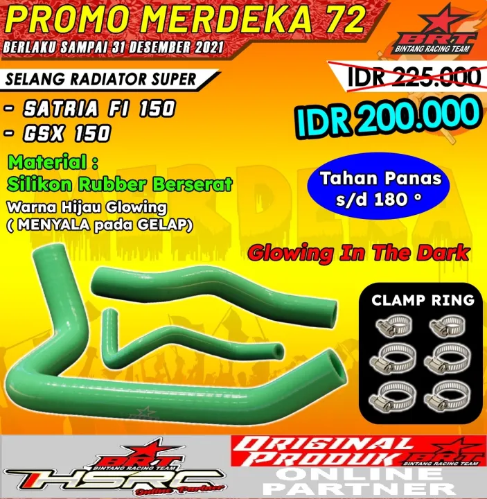 Selang Radiator BRT Suzuki Satria Fu Fi 150 GSX Injeksi Slang Tube ...