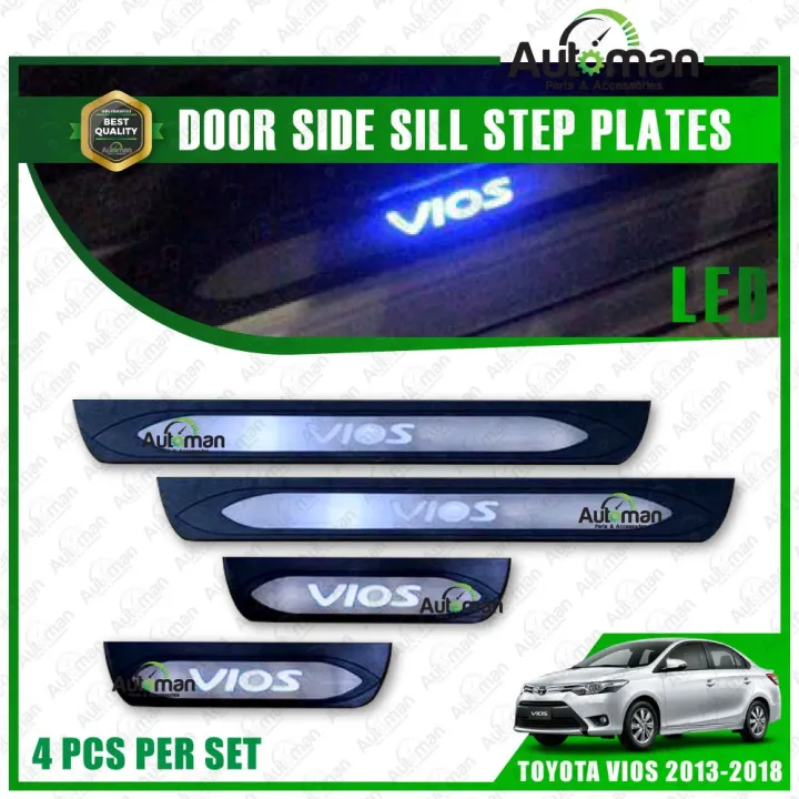 Toyota Vios 2013 - 2018 LED Door Side Sill Step Plates | Lazada