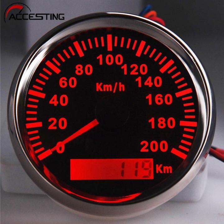 85mm Boat GPS Speedometer With Red Backlight GPS Antenna For Car Truck ...