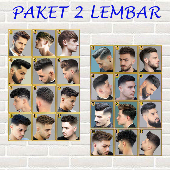POSTER PANGKAS RAMBUT DAN BARBER SHOP. PAKET 2 LEMBAR | Lazada Indonesia