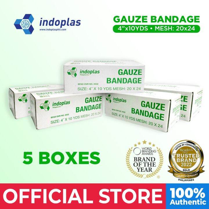 Indoplas Gauze Bandage 4x10 (Pack of 5) | Lazada PH