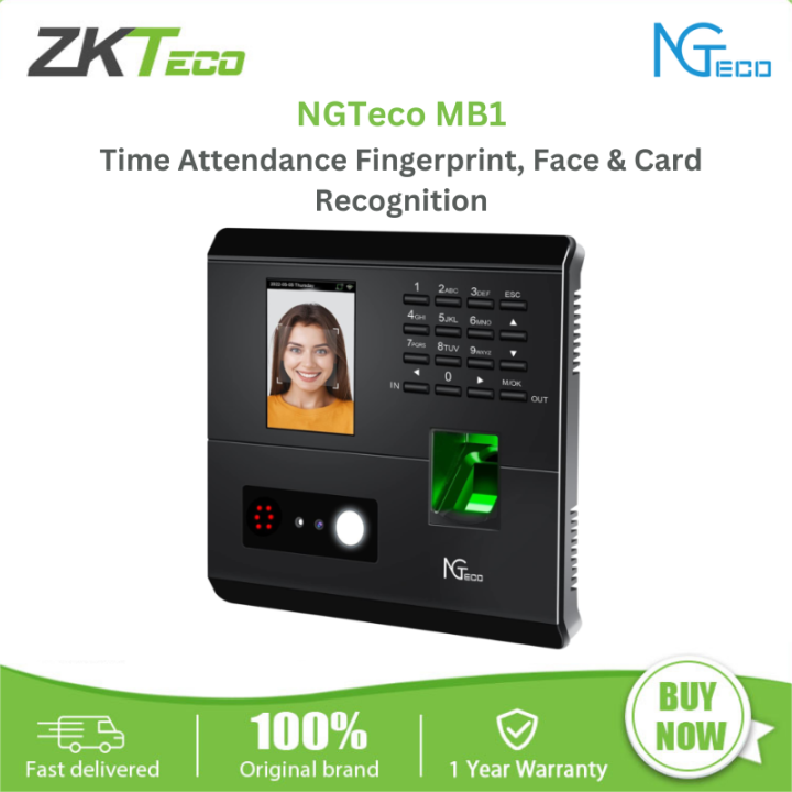 ZKTeco Fingerprint Attendance Machine (FREE USB) Biometrics Face Recognition Fingerprint Time ...