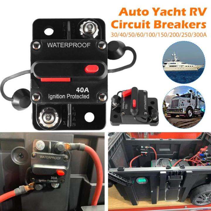 Auto Yacht RV Circuit Breaker IP67 Waterproof 12V-48V DC Manual Reset ...