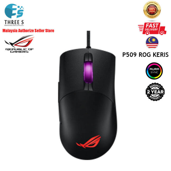 ASUS ROG P509 Keris Lightweight FPS ROG 16000 DPI Sensor Gaming Mouse | Lazada