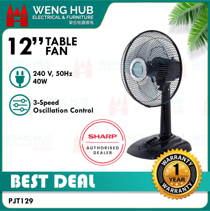 Sharp 12'' Table Fan PJT129 | Lazada