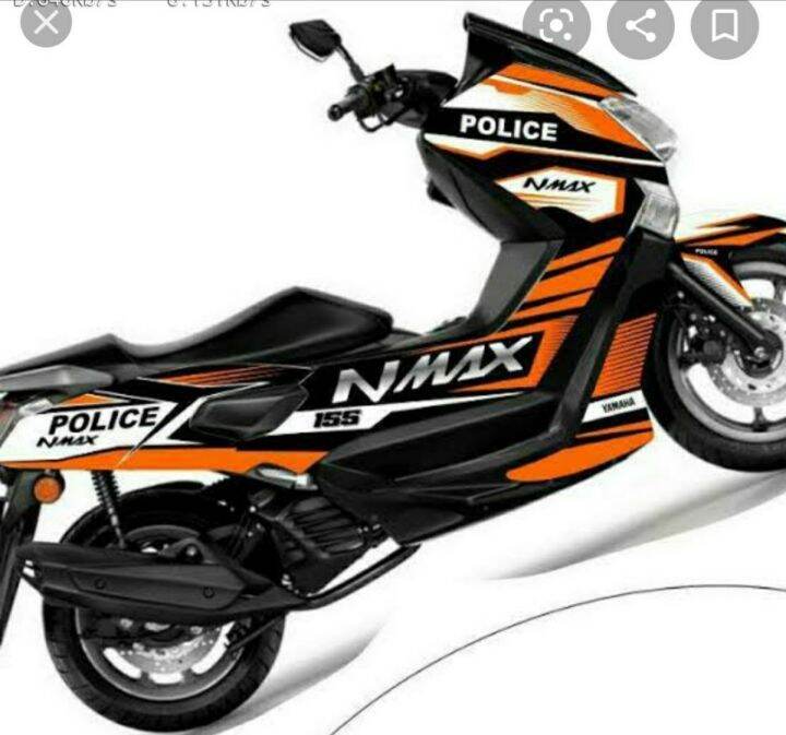 Decal Nmax full body orange police sticker nmax premium | Lazada Indonesia