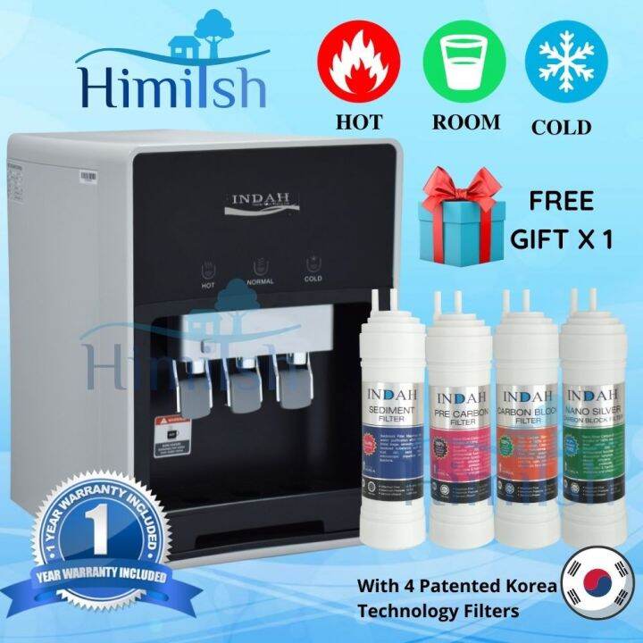 INDAH Water Dispenser Hot Normal Cold Model: X22 Table Top With 4 Korea ...