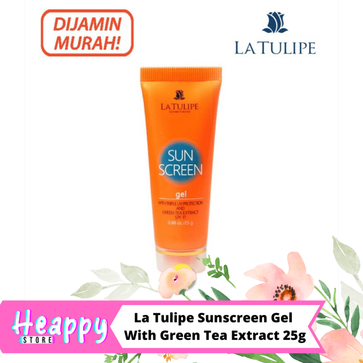 La Tulipe Sunscreen Gel With Green Tea Extract 25g | Lazada Indonesia