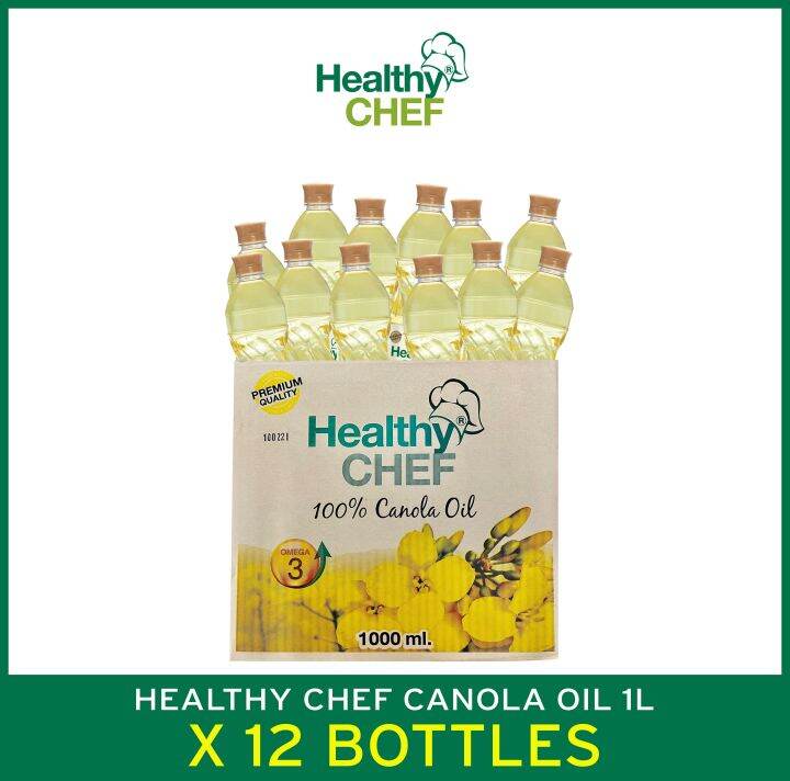 Healthy Chef Canola Oil 1L Buy 12 less 10% | Lazada PH