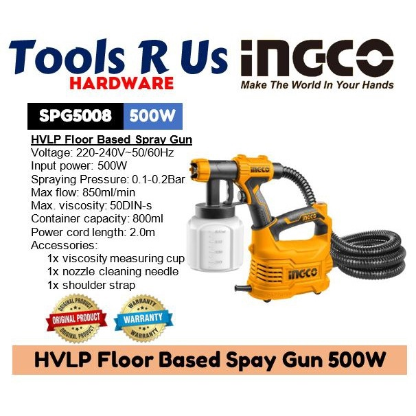 Ingco HVLP Floor Based Spray Gun 500W SPG5008* | Lazada PH