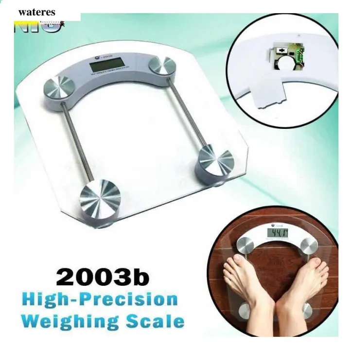 wateres Digital Tempered Glass Personal Human Weighing Scale Square ...