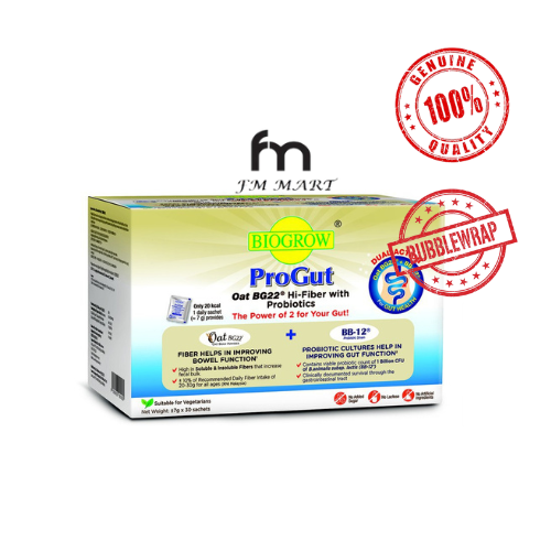 Biogrow® ProGut High-Fiber powder with Probiotics 30 sachets (Exp date ...