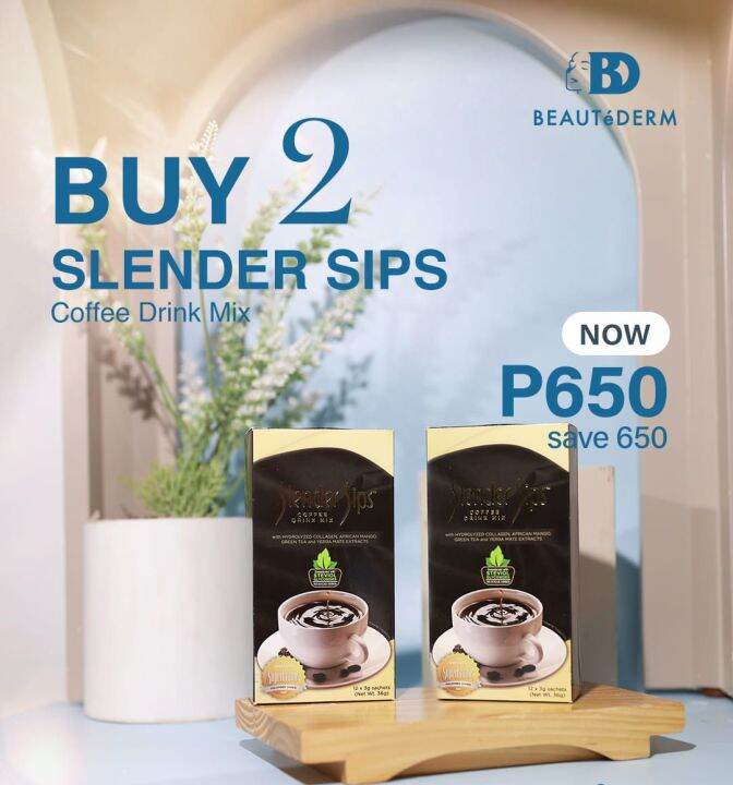 Buy 2 BEAUTeDERM Slender Sips Coffee for 650php only! | Lazada PH