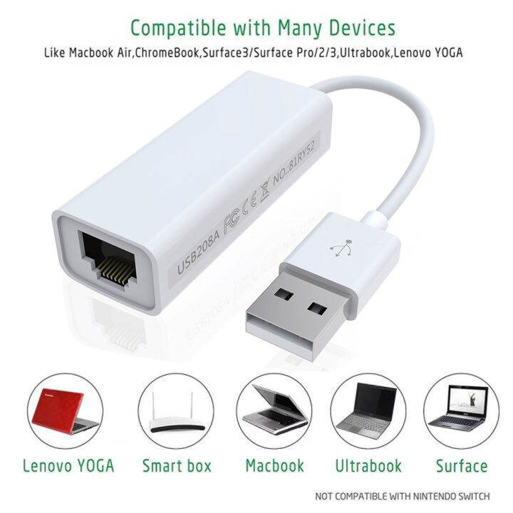 Usb 2.0 Ethernet lan RJ45 Network Adapter แปลงเป็นช่องต่อสาย Lan ...